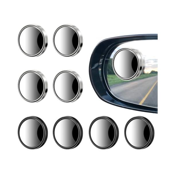 商品名:  8Pcs Blind Spot Mirrors for Car 1.97’’ Round Convex Mirror Angle Adjustable Glass Round Side Rear View Convex 360°...