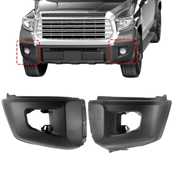 商品名: COOL STAR フロントバンパーモールディングエンドキャップ トヨタタンドラ2014-2021フロント左右サイドバンパー対応 521120C080 521130C080 交換用 COOL STAR Front Bumper M...