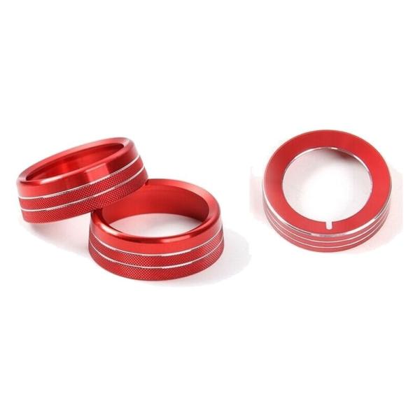 商品名:  NETSMALL Red Air Conditioner &amp; Headlight Switch Cover Trim Knob for Ford for Mustang 2014-2019 RT-TCZ21192435ブ...