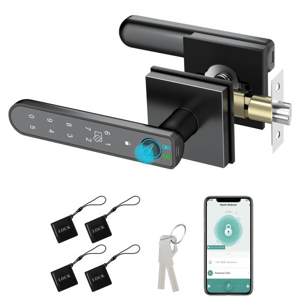 商品名:  Foxgard Smart Fingerprint Door Lock:Fingerprint Door Knob-Biometric 5-in-1 Finger Print Door Lock-Thumb Print Door...