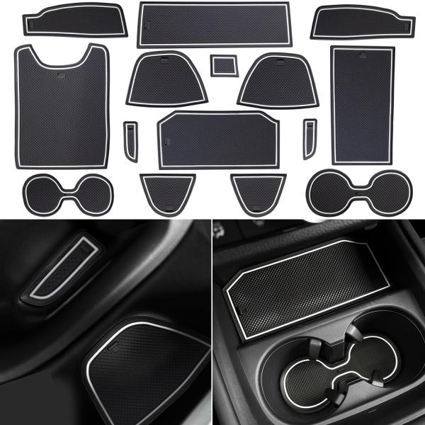 商品名: LOCOY センターコンソールライナー ホンダ HRV アクセサリー 2023 2024 2025用 HR-V カップホルダーパッド用 ドアポケット インテリア ドア スロットマット ノンスリップトリム カスタムラバー装飾インサー...
