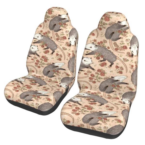 商品名:  Sufeasdf Befuddled Possums Flowers Car Seat Covers for Women,Universal Auto Front Seats Protector Fits for Car,SUV...