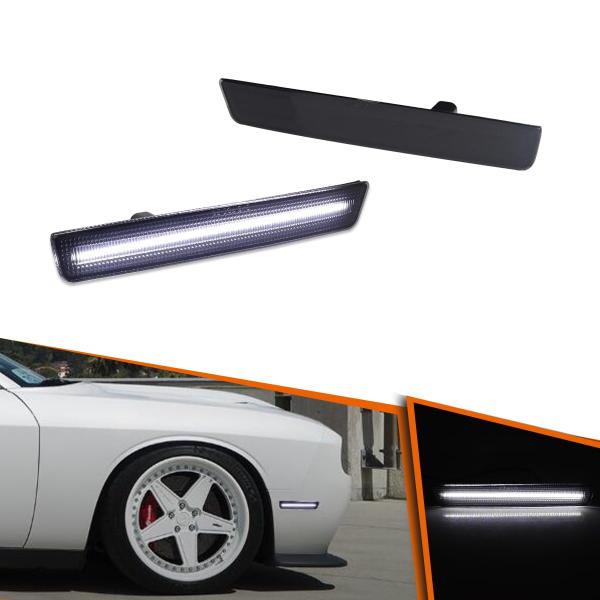 商品名:  ADIIL Smoked Lens White Led Front Sidemarker Light for 2015-2023 Dodge Challengerブランド: ADIIL高さ: 5.08cm横幅: 5.588cm奥...