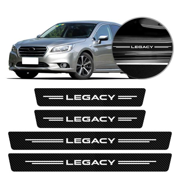 商品名:  4Pcs for LEGACY Car Door Sill Protectors, Carbon Fiber Leather Door Sill Sticker, Car Door Scuff Plate Door Entry ...