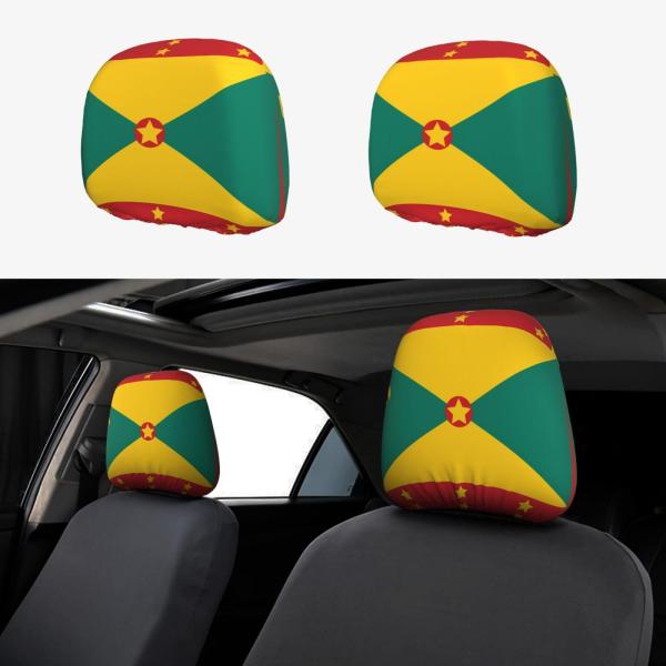 商品名:  WLFXCJYL Flag of Grenada Car headrest cover set, 2-piece set of accessories for headrests, suitable for cars, SUVs...
