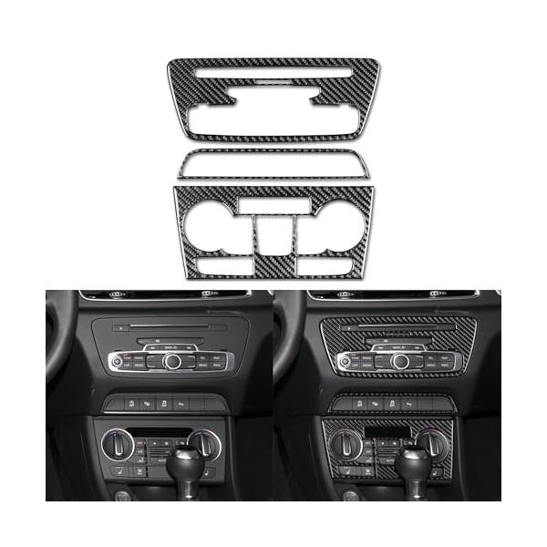 商品名:  Real Carbon Fiber Car Center Console Mitigation Buttons Decoration Frame Trim Premium Sticker Cover Compatible wit...