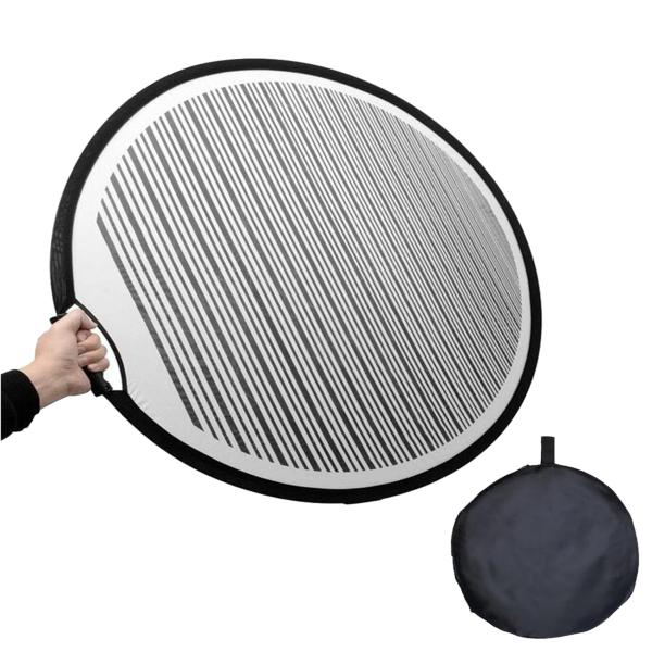 商品名: MJFUNTXY 車のへこみ検知ボード - 32インチ 円形ストライプライトリフレクターボード 収納バッグ付き、柔軟な折りたたみ式裏地付きへこみパネル、車体ドアの傷や雹の損傷を修正するためのへこみ修正ツール MJFUNTXY Ca...