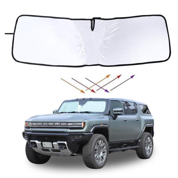 商品名:  for Hummer EV Windshield Sun Shade Window Shade Sun Visor Cover Compatible with Hummer EV 2024 2025+ Reflective Au...