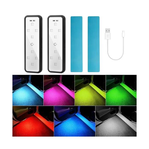 商品名:  CARFIB Car Door Light Projector Wireless 7 Colors LED Welcome Lights Magnetic Sill Interior Courtesy Lighting USB ...