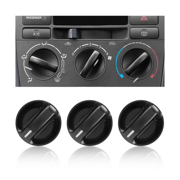 商品名:  HZEL 3PCS Car AC Heater Blower Fan Control Knob, Vehicle Air Conditioning Climate Switch Knob Button, OEM#55905-0C...