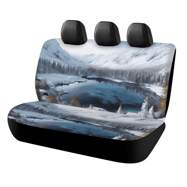 商品名:  KLWQR Winter Mountains Snow Scene Back Seat Cover Dust and Scratch Proof Rear Car Seat Cushion Waterproof Car Benc...
