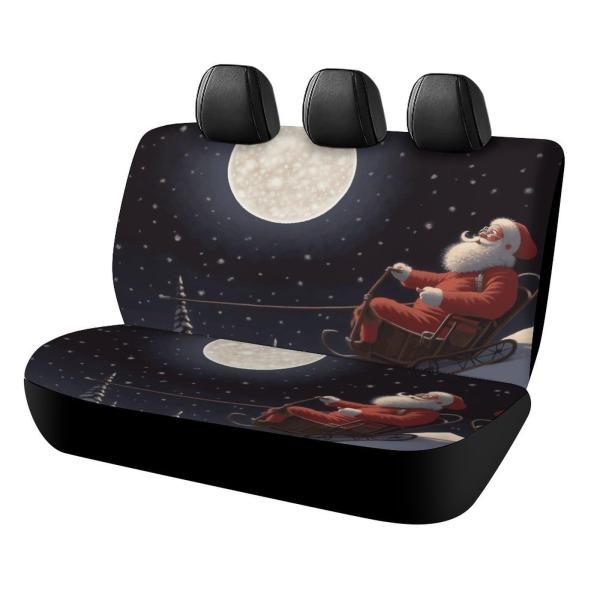 商品名:  KLWQR Christmas Moon Back Seat Cover Dust and Scratch Proof Rear Car Seat Cushion Waterproof Car Bench Seat Covers...