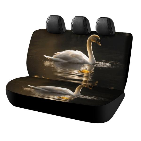 商品名:  KLWQR White Swan Swimming Back Seat Cover Dust and Scratch Proof Rear Car Seat Cushion Waterproof Car Bench Seat C...