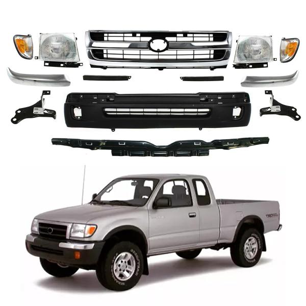商品名: フロントバンパーキット + グリルアセンブリ + ライトキット T0Y0TA Tacoma 1998-2000用 Front Bumper Kit + Grille Assembly + Lights Kit Fit For T0...