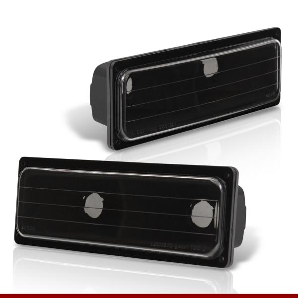 商品名:  AJP Distributors Black Housing Clear Lens Turn Signal Bumper Lamps Parking Lights Pair Compatible/Replacement For ...