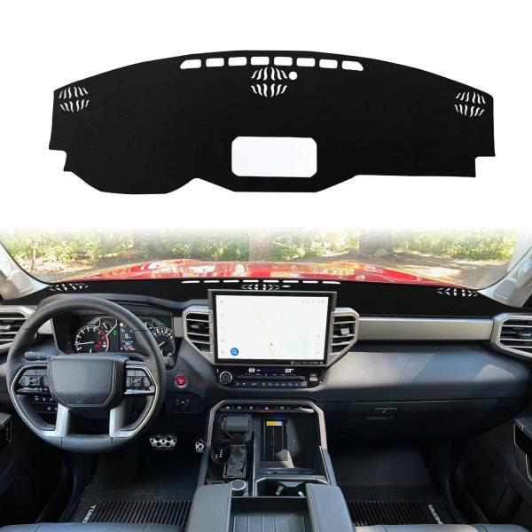 商品名: Xhfarce ダッシュカバー トヨタ タンドラ 2022 2023 2024 カスタムダッシュボードカバーマット ノンスリップパッド サンシールドカバー センターコンソールプロテクター カバー マット アンチグレア トヨタ タン...