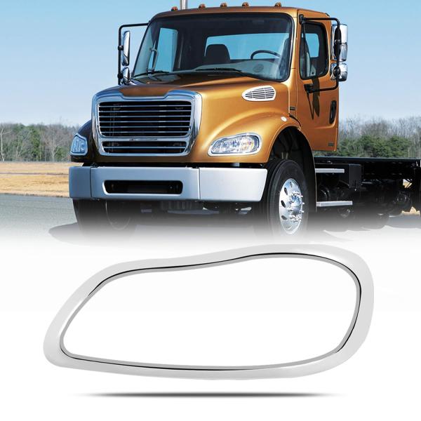 商品名: 左クロームヘッドライトベゼルトリム 2002-2018 Freightliner Business Class M2 100 106 112ヘッドランプカバー交換用 Left Chrome Headlight Bezel Trim...