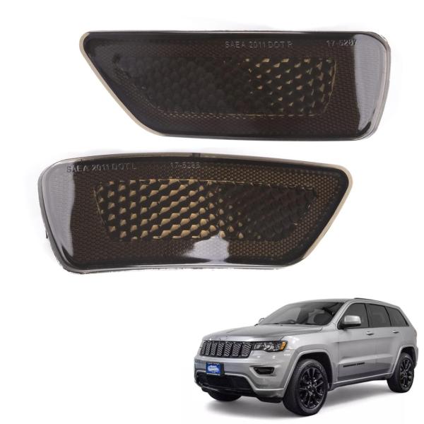 商品名: Wocch スモークレンズ リアバンパーリフレクターライト ジープグランドチェロキー(2011-2020) パトリオット(2013-2017) コンパス (2011-2017) ダッジジャーニー2011-2020用、交換# 570...