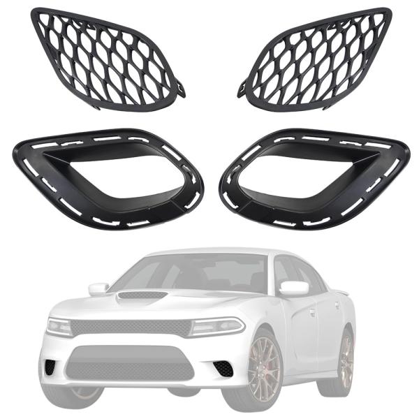 商品名: COOL STAR バンパーフォグライトグリルカバーブラケットキット 1ペア Dodge Charger 2015-2022 左右対応 68280492AA 68280493AA 68280498AA 68280499AA 682...
