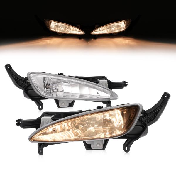 商品名: HECASA フォグライト 2011-2013 Kia Optima LX EX バンパー ドライビング フォグランプ 左右 クリアレンズ プラスチック素材 交換用 KI2593124 922022T010 KI2592124 9...