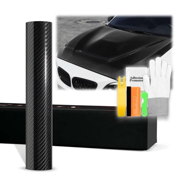 商品名:  20"x60" (1.6FTx5FT) PET 7D Carbon Fiber Black High Gloss Vinyl Wrap Auto Car Sticker Decal Film Sheet Like Paint B...