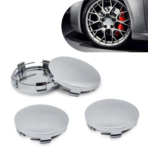 商品名: Sinytuto 4個 カーハブセンター装飾カバー、ABS + 防錆スチールリング落下防止固定ハブ保護カバー、スナップオンクイックインストールアクセサリー、ほとんどの車のモデルに適しています(シルバー) Sinytuto 4 PC...