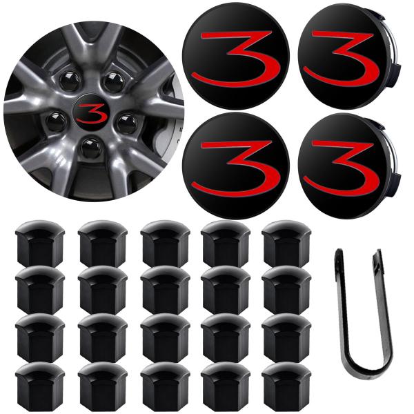 商品名:  EASYIKI Wheel Cap Kit for Tesla Model 3, Wheel Center Hub Cover for Tesla Model 3 19" Wheels with 20PCS Lug Nut Co...