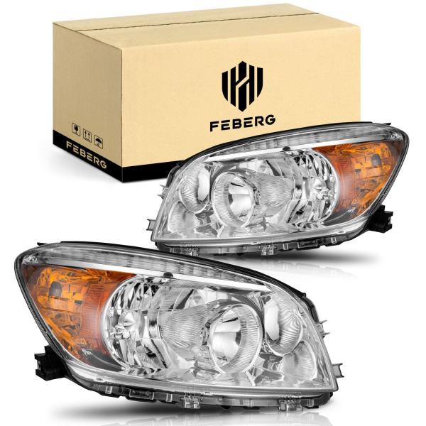 商品名:  FEBERG [OE Style Anti-Yellowing Headlights for 2006-2008 RAV4 4-Dr Sport Utility Headlight Assembly Replacement fo...