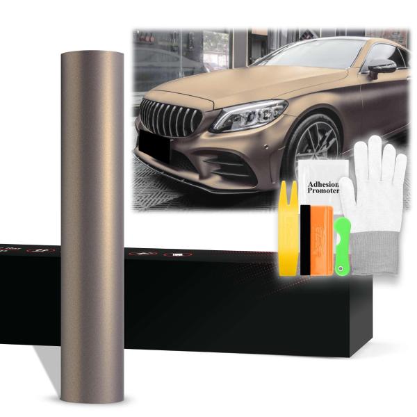 商品名:  20"x60" (1.6FTx5FT) Solar Bronze PET Matte Metallic Vinyl Wrap Auto Car Sticker Decal Film Sheet Bubble Free Air R...
