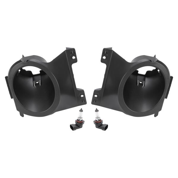 商品名:  HECASA Fog Light Bezel Compatible with 2009-2014 Ford F-150 Bumper Driving Fog Lamps Cover Black Trim W/H10 Bulbs ...