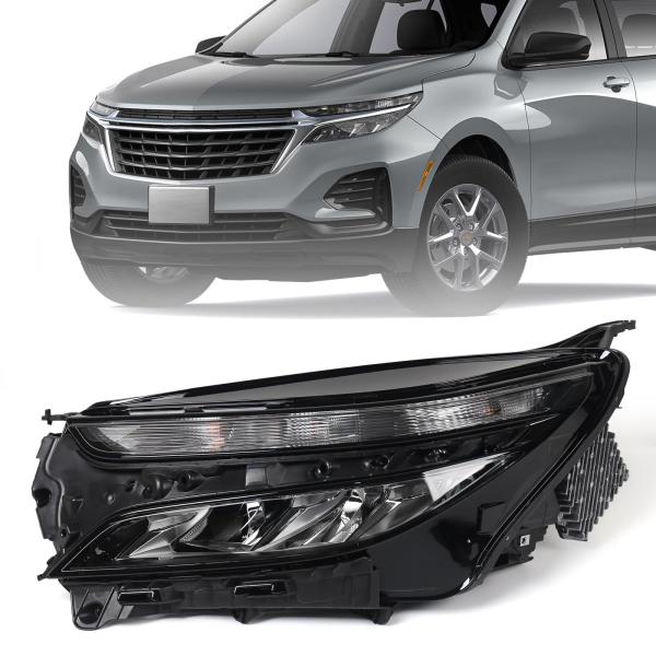 商品名:  Huray LED Headlight Assembly Fit for Chevy Equinox LS 2022 2023 2024 LH OE Factory w/Halogen Turn Signal Headlamp ...
