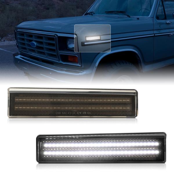 商品名:  FetonAuto LED Front Side Marker Lights for 1980-1986 Ford Bronco F150 F250 F350 Pickup Truck SUV Bumper Signal Lam...