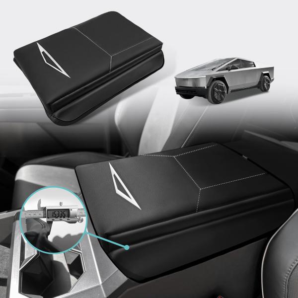 商品名: BestEvMod センターコンソールアームレストパッドカバー 厚さ1インチ Tesla Cybertrack 2024+アクセサリーに対応 エクストラソフトマイクロファイバーレザープロテクター シートアームレストカバー(V3 -...