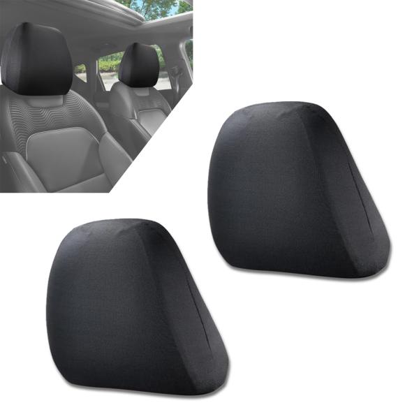 商品名: Vowbrew 2個 カーシートヘッドレスト保護カバー 伸縮性 フルサラウンドソフト 傷防止 通気性カバー 洗濯可能 再利用可能 シンプル ダストカバー ほとんどの車 トラックに対応 (ブラック) Vowbrew 2 PCS Ca...