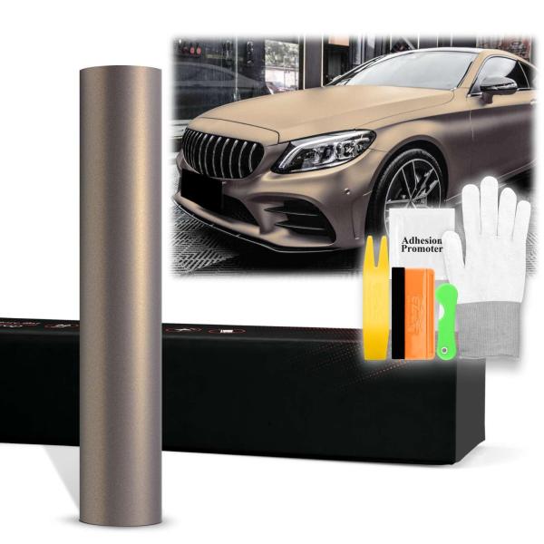 商品名:  20"x60" (1.6FTx5FT) PET Matte Metallic Solar Bronze Vinyl Wrap Auto Car Sticker Decal Film Sheet Bubble Free Air R...