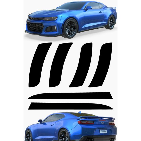 商品名: サイドマーカーリフレクターティントキット 2016-2024 シボレー カマロ アクセサリーに対応 Fits 2016-2024 Chevrolet Camaro Side Marker Lights and Rear Refle...