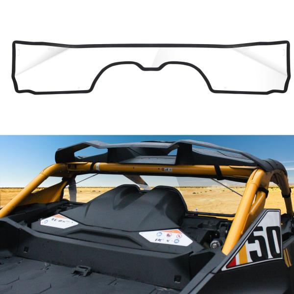 商品名:  CUSAUTV Rear Full Windshield Compatible with Can Am Maverick R 2024 2025 Accessories, Scratch Resistant Polycarbon...