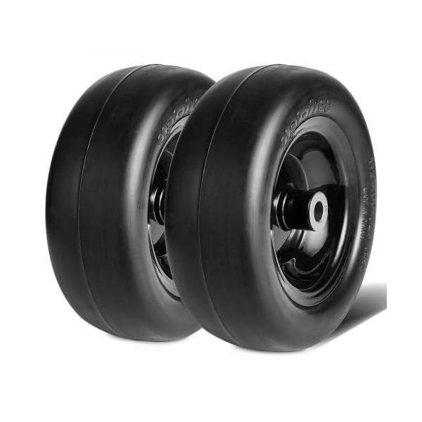 商品名:  Lawn Mower Tires with Rim, 11x4-7 Tubeless Tractor Tires, 2-Pack Tire and Wheel Assemby, Flat-Free PU Tire, 3.4" C...