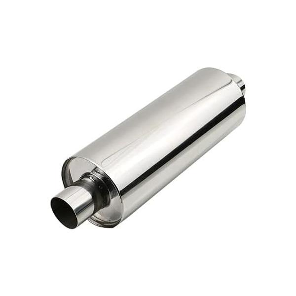 商品名:  2 Inch Inlet/Outlet Exhaust Muffler, Universal Resonator with 16" Whole Length Straight Through Stainless Steel We...