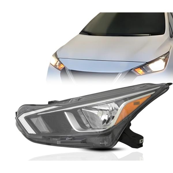 商品名:  Headlamp Replacement For Nissan Versa 2020-2022 S/SV Halogen Headlight Assembly with Bulbs Left Side/Driver Side P...