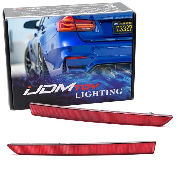 商品名:  iJDMTOY OE-Spec Dark Red Lens Rear Bumper Reflector Replacements Compatible with BMW F80 M3, F82/F83 M4ブランド: iJDMT...