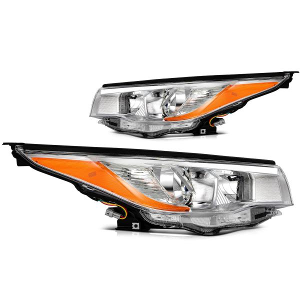 商品名:  AMCCM Driver Side And Passenger Side Headlight Assembly fit for 2014 2015 2016 For Toyota Highlander Chrome Housin...