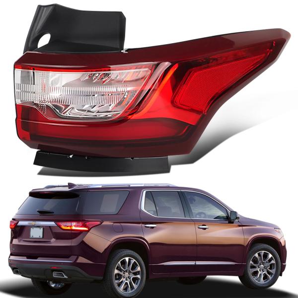 商品名:  KNSPEC LED Tail Lights Compatible with Chevy Traverse 2018 2019 2020 2021 Tailights Rear Lamp with Bulb Assembly 8...