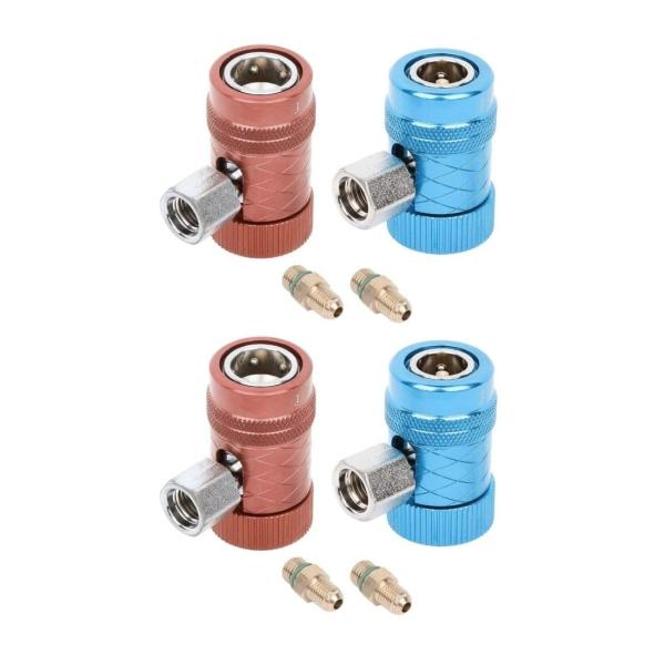 商品名:  CHAOYING 4 Pieces - Refrigerant Connector Air Conditioner Adapter Fits R1234YF (Redblue,Brass Metal)ブランド: CHAOYING...