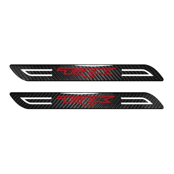 商品名:  iPick Image for RAM 1500 TRX Black Blade Style Real Carbon Fiber 2 Pcs Universal Door-Sill-Step Protector Guard De...