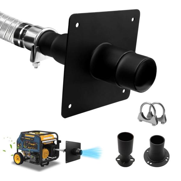商品名:  Generator Exhaust Extension Silencer Kit, Silencer Kit With Insulated Through-Wall Mounting Plate Reduce Exhaust N...