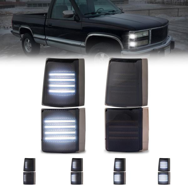 商品名:  POPMOTORZ Dynamic LED Front Corner Light White LED Side Marker Signal Lamps Assembly for 1994-1998 GMC Sierra Pick...