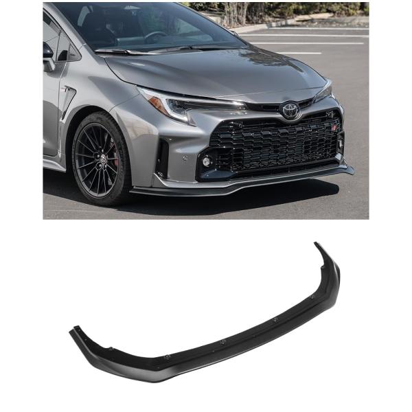 商品名: 2023-現在のトヨタGRカローラモデルの交換用|GRスタイルフロントバンパーリップスプリッター(ABSプラスチック-マットブラック) Replacement for 2023-Present Toyota GR Corolla ...