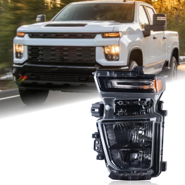 商品名:  Duolctrams OEM Style Halogen Headlight Assembly Compatible with 2020-2023 Chevy Silverado 2500HD 3500HD Custom/LT/...