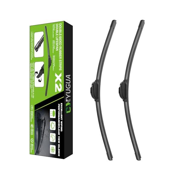 商品名:  CXYUGUA All-Seasons Windshield Wiper Blades Replacement 26" + 17" Wiper Blade Set (U/J HOOK), Quiet and Efficient ...